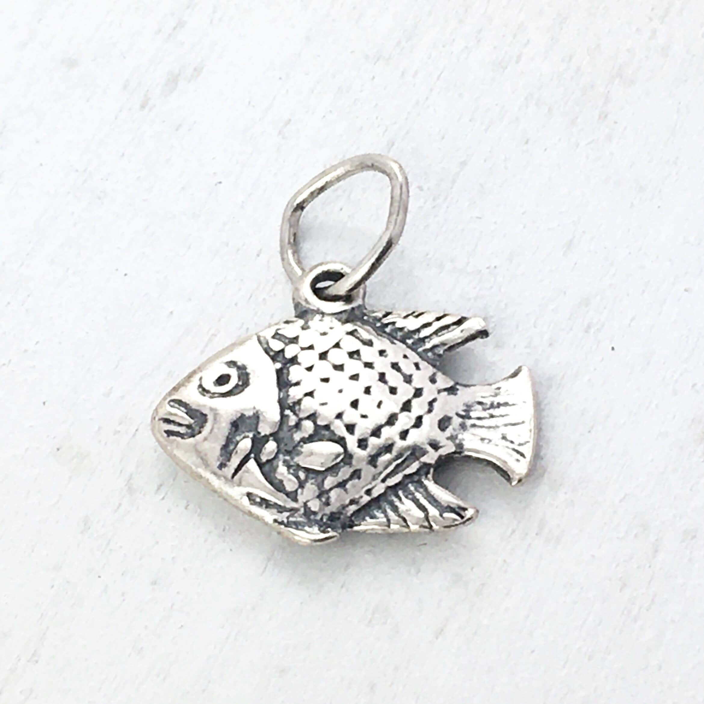 Sunfish Sterling Silver Charm Small Fish Pendant | Etsy