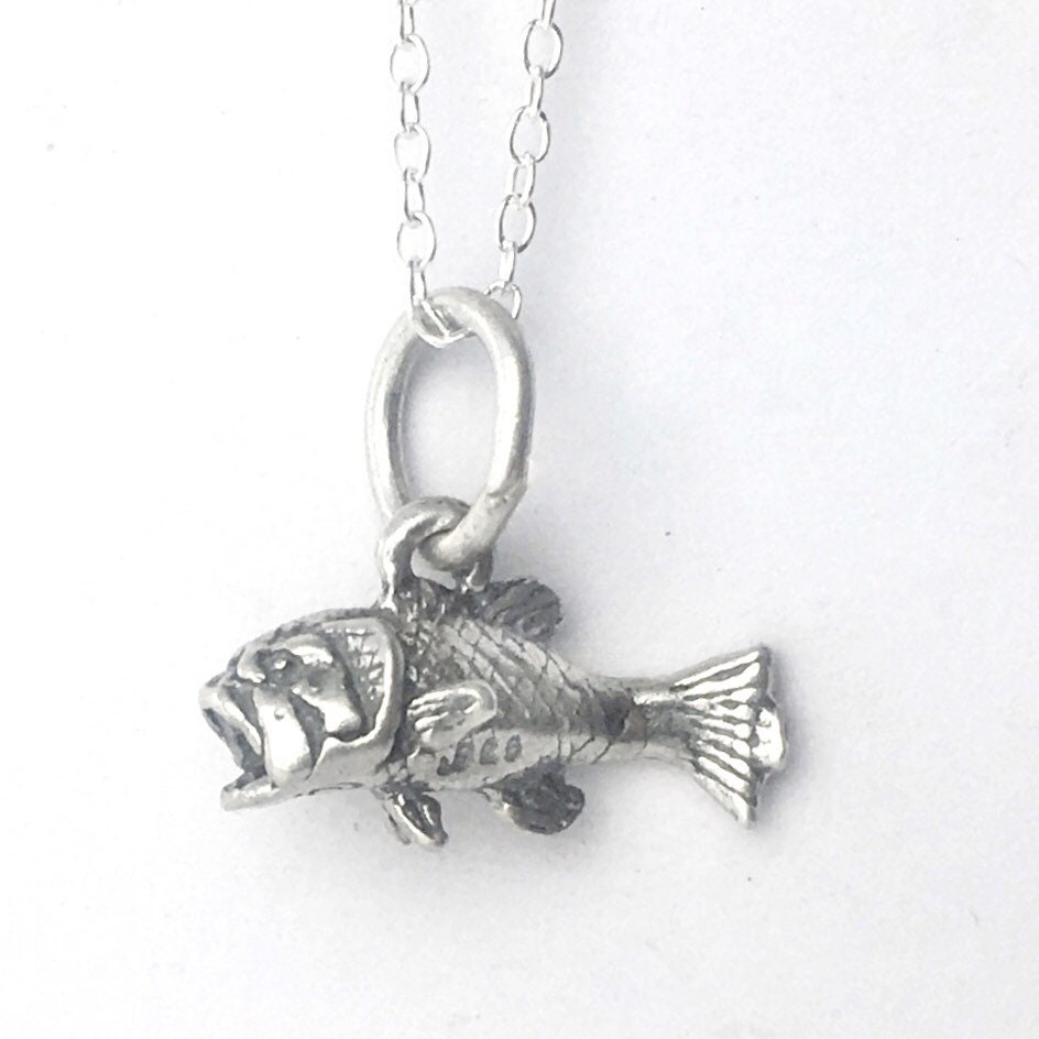 Little Largemouth Bass Fish Sterling Silver Charm Bass | Etsy
