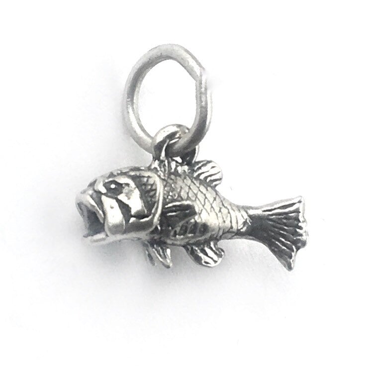 Little Largemouth Bass Fish Sterling Silver Charm Bass | Etsy