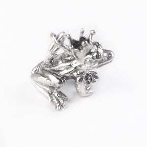 Frog Prince Sterling Silver Charm, Fairytale Silver Pendant - Etsy