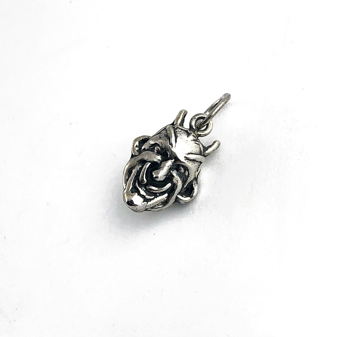 Vintage Japanese Oni Mask Devil Charm, Sterling Silver Charm, Silver ...
