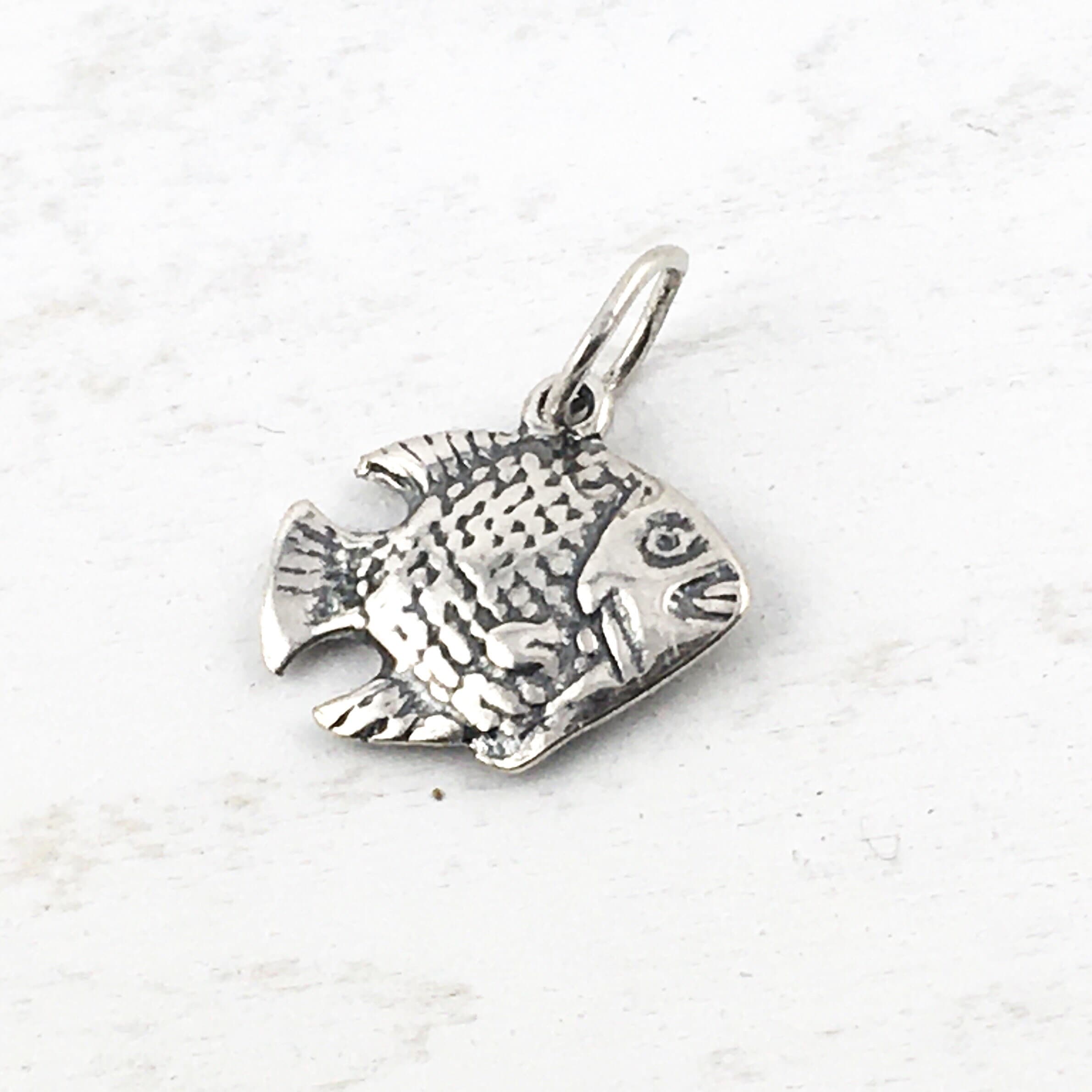 Sunfish Sterling Silver Charm Small Fish Pendant | Etsy