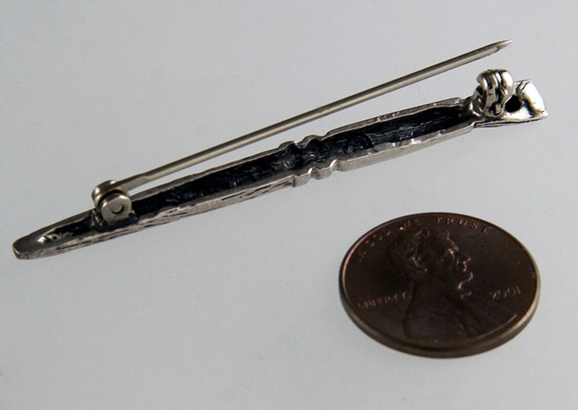Artist's Paintbrush Sterling Silver Pin Brooch - Etsy