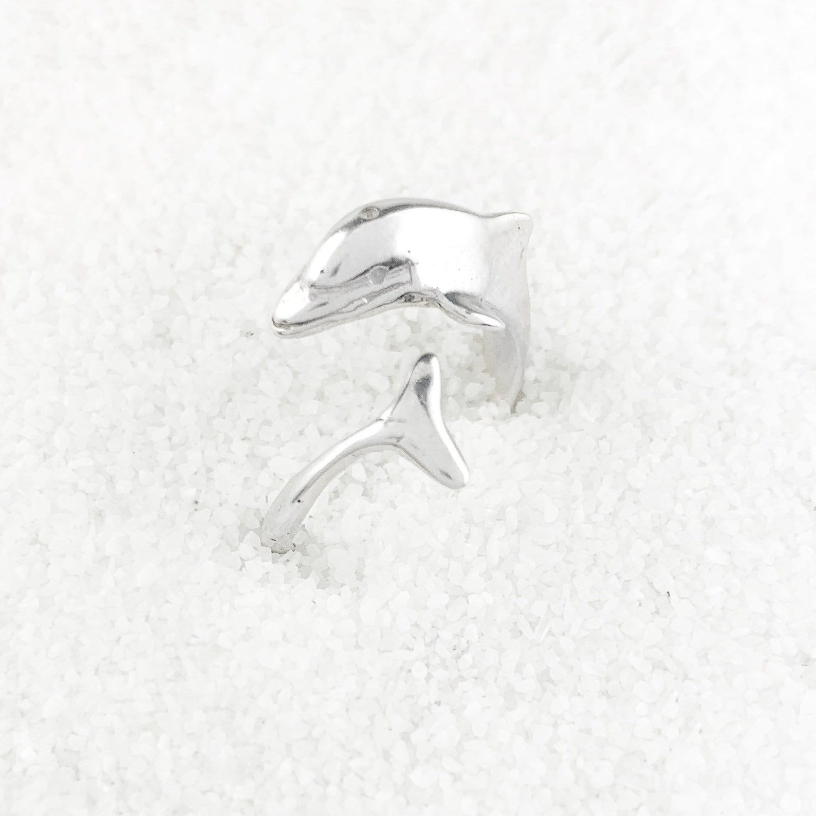 Adjustable Dolphin Ring in Sterling Silver Bottlenose Dolphin - Etsy