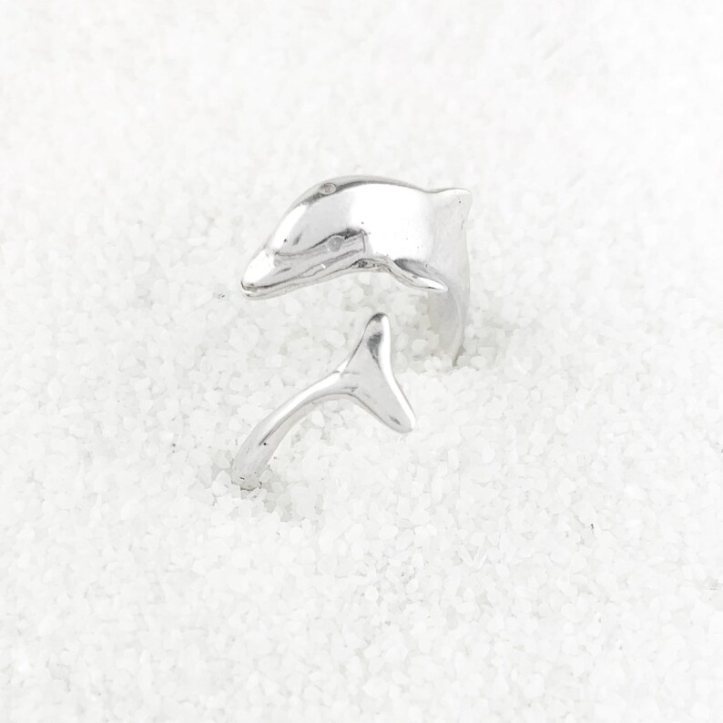 Adjustable Dolphin Ring in Sterling Silver Bottlenose Dolphin - Etsy