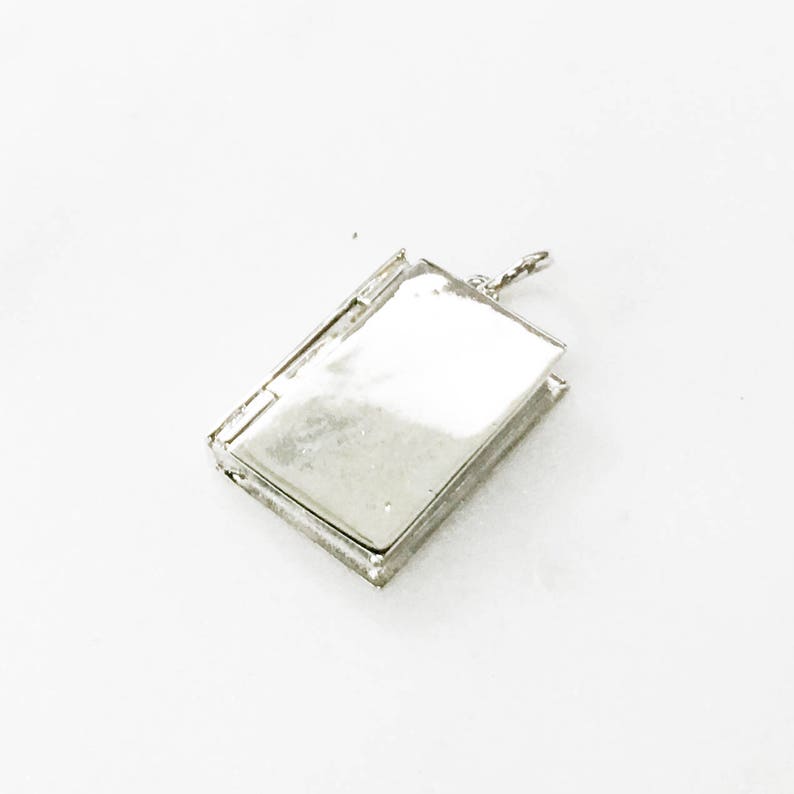 Book Locket Sterling Silver Artisan Locket Pendant - Etsy