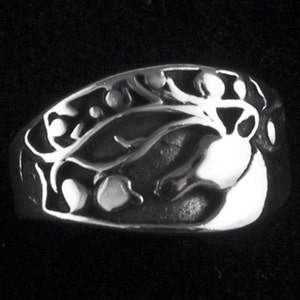 Scythian Stag Sterling Silver Ring: Vintage Style Ring, Spirit Animal ...