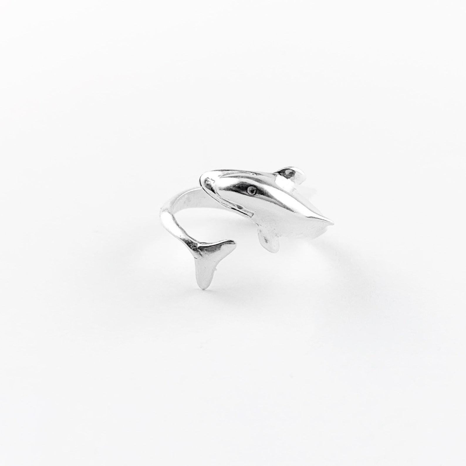 Adjustable Dolphin Ring in Sterling Silver Bottlenose Dolphin - Etsy