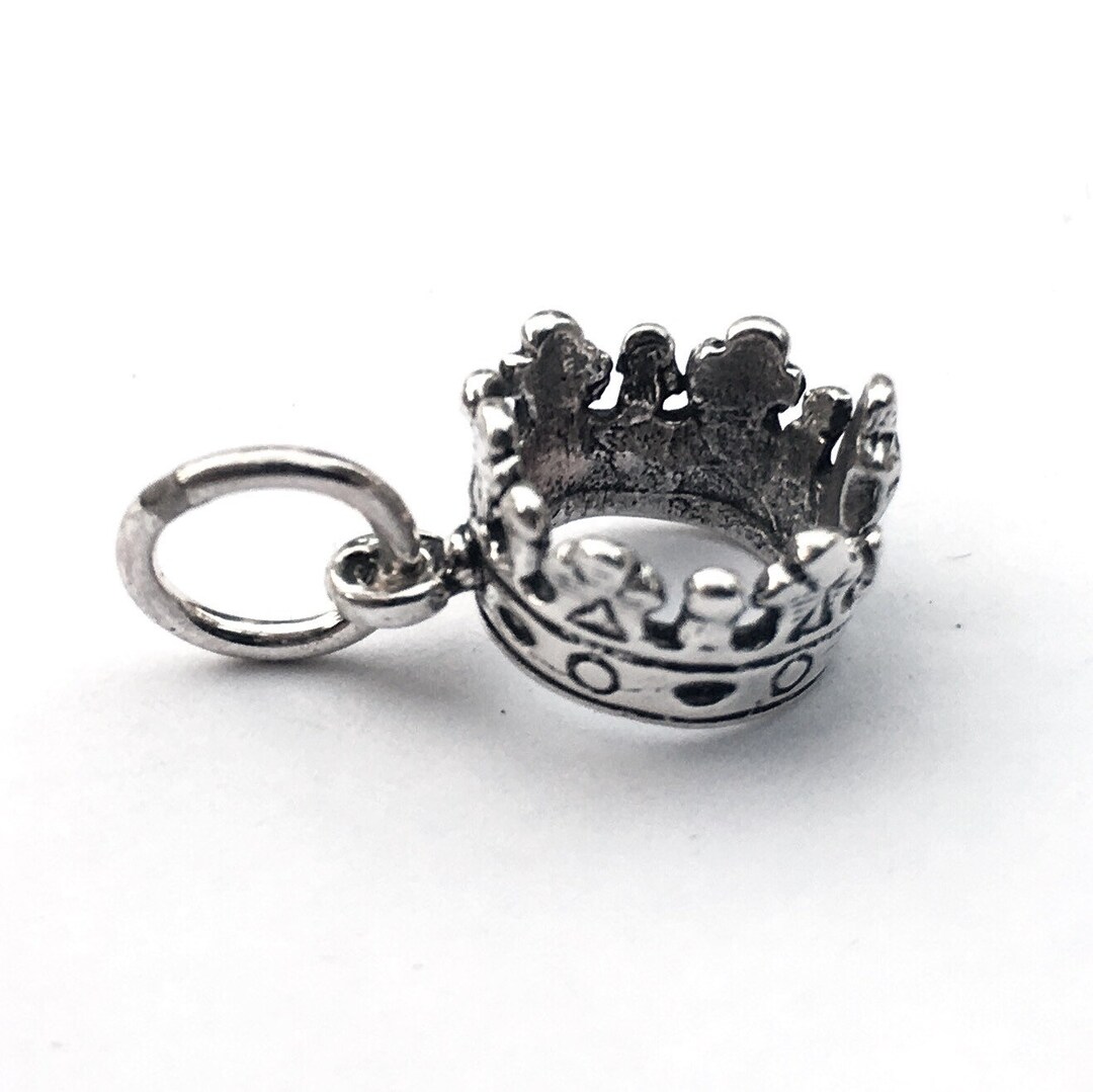 Princess Crown Charm in Sterling Silver - Etsy