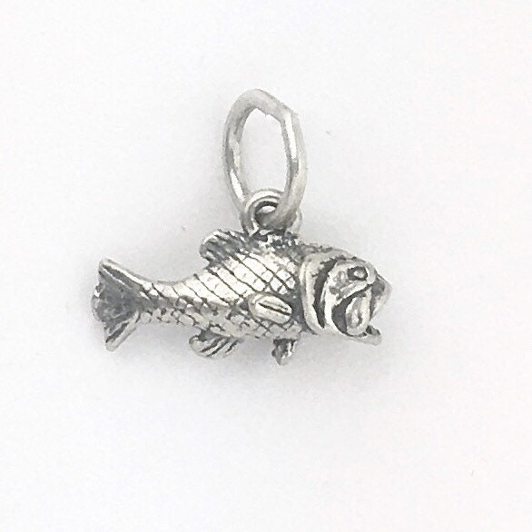 Little Largemouth Bass Fish Sterling Silver Charm Bass | Etsy