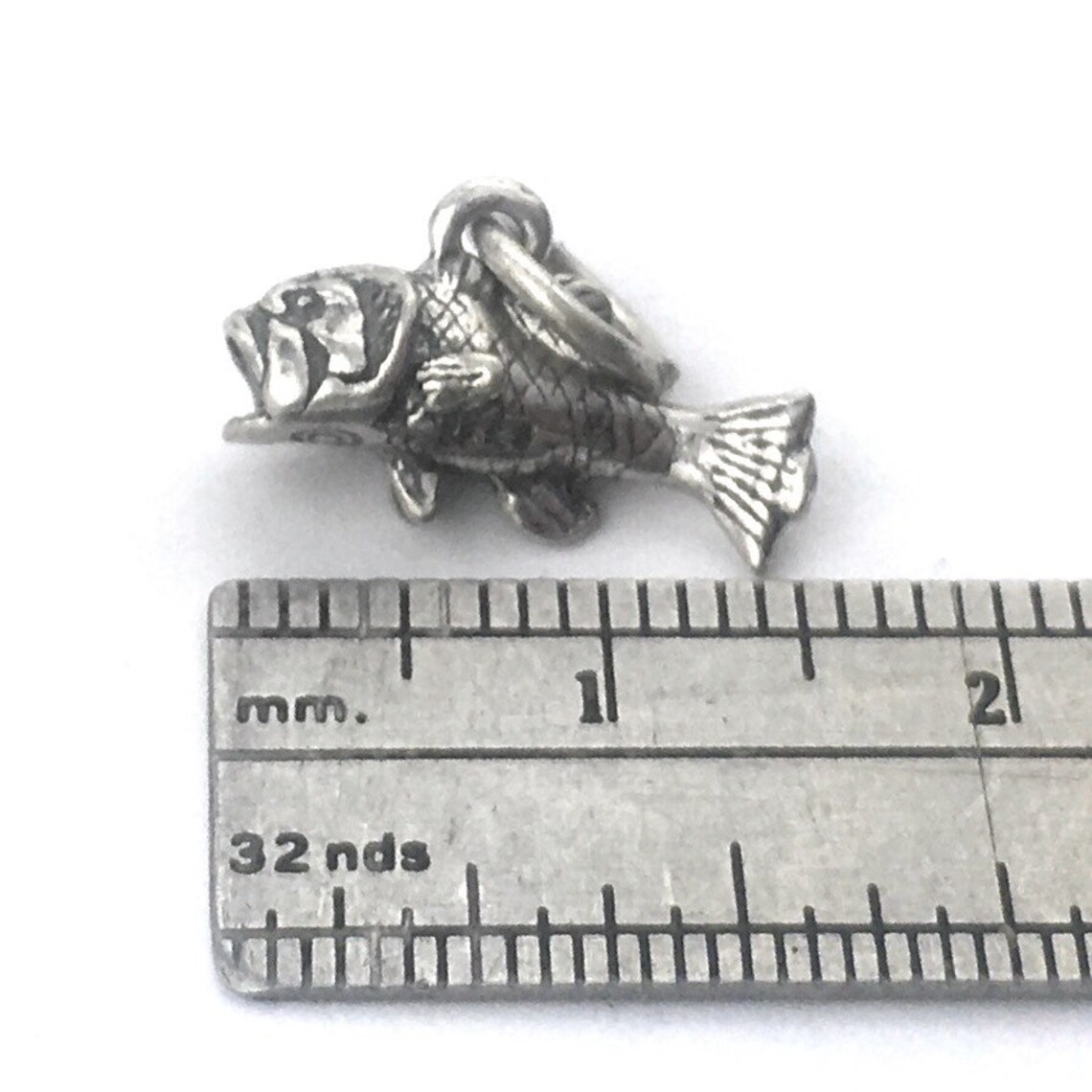 Little Largemouth Bass Fish Sterling Silver Charm Bass | Etsy