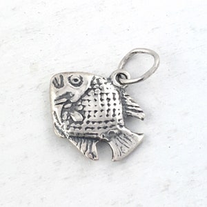 Sunfish Sterling Silver Charm, Small Fish Pendant - Etsy