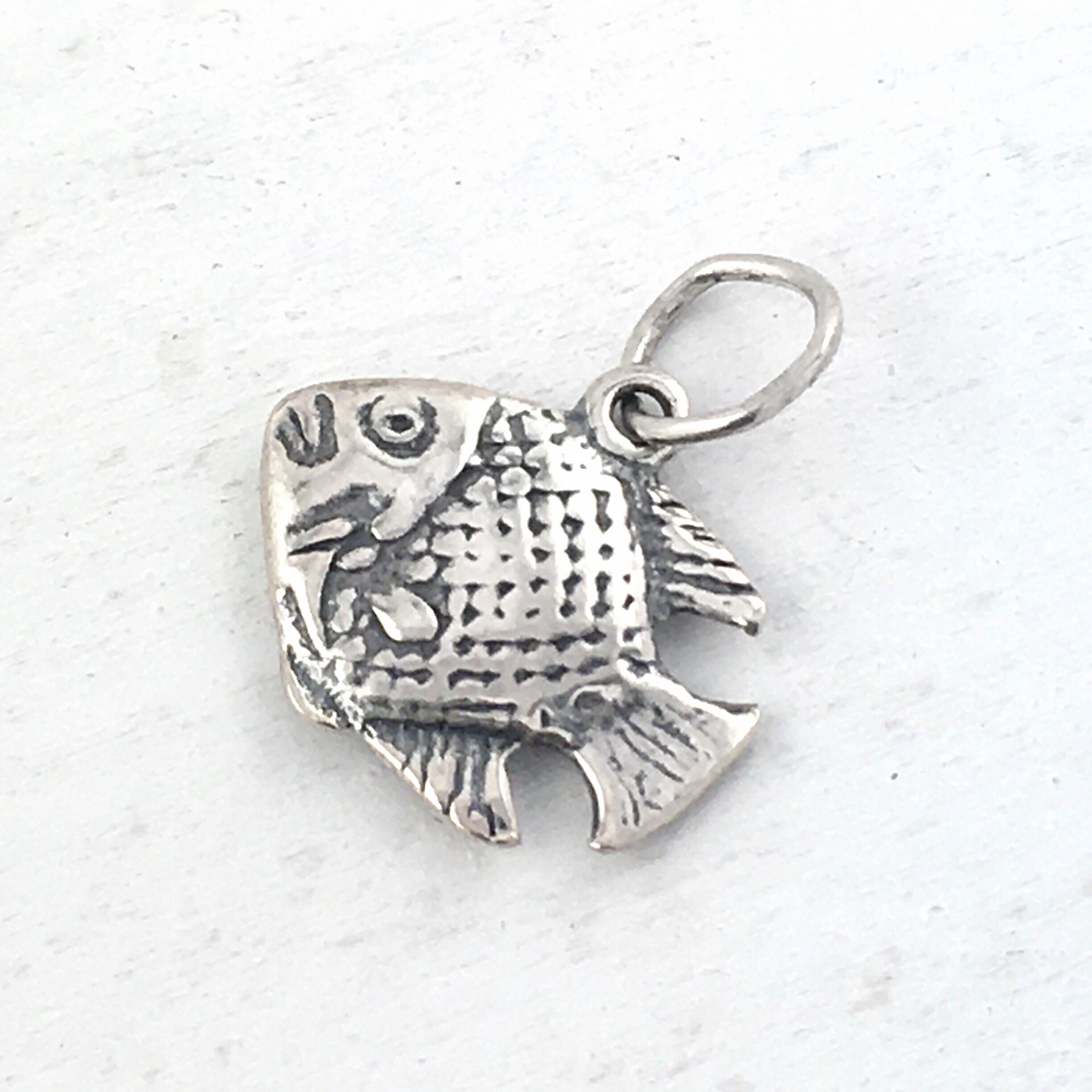 Sunfish Sterling Silver Charm Small Fish Pendant | Etsy