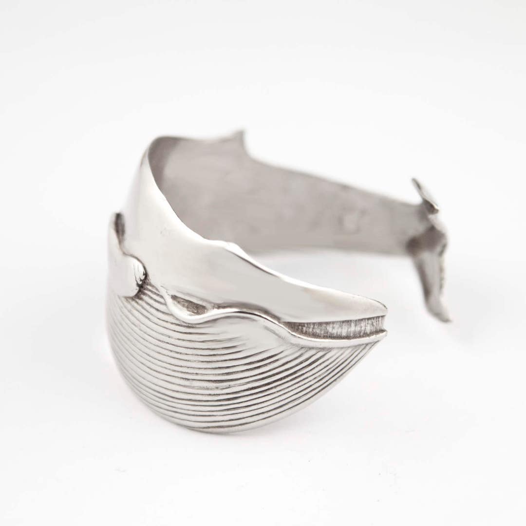 Humpback Whale Sterling Silver Cuff Bracelet: Custom Made - Etsy