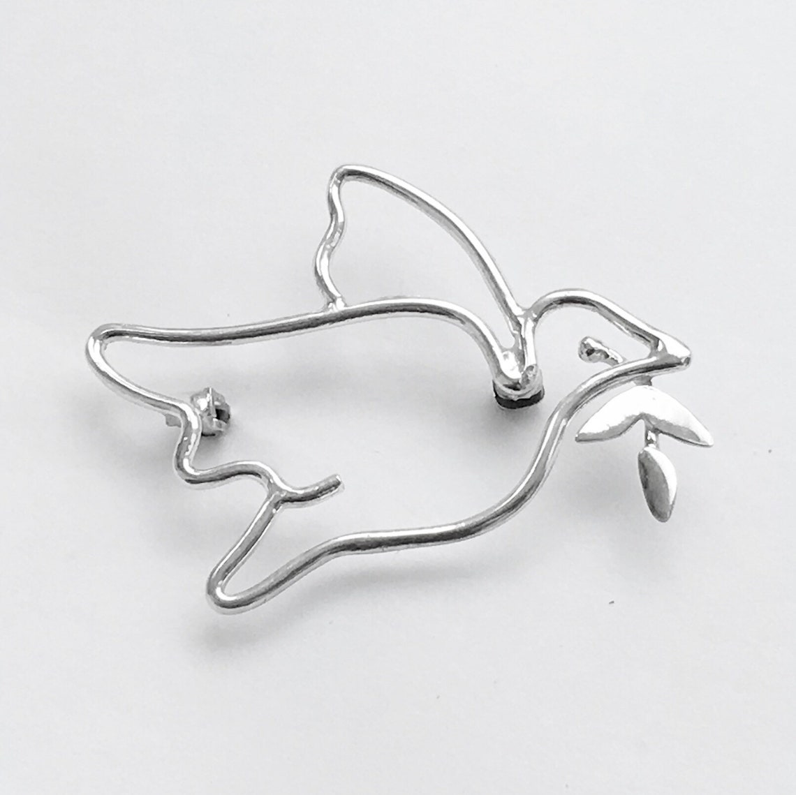 Peace Dove Sterling Silver Pin Brooch Silver Dove Pin | Etsy