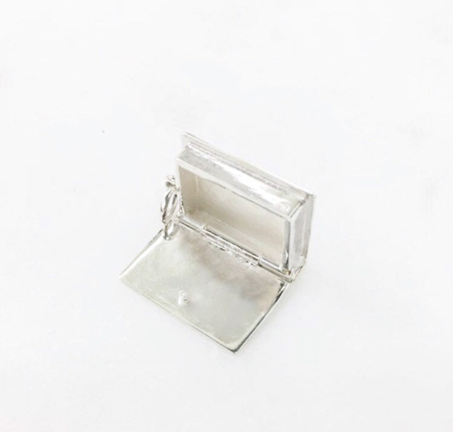 Book Locket Sterling Silver Artisan Locket Pendant - Etsy