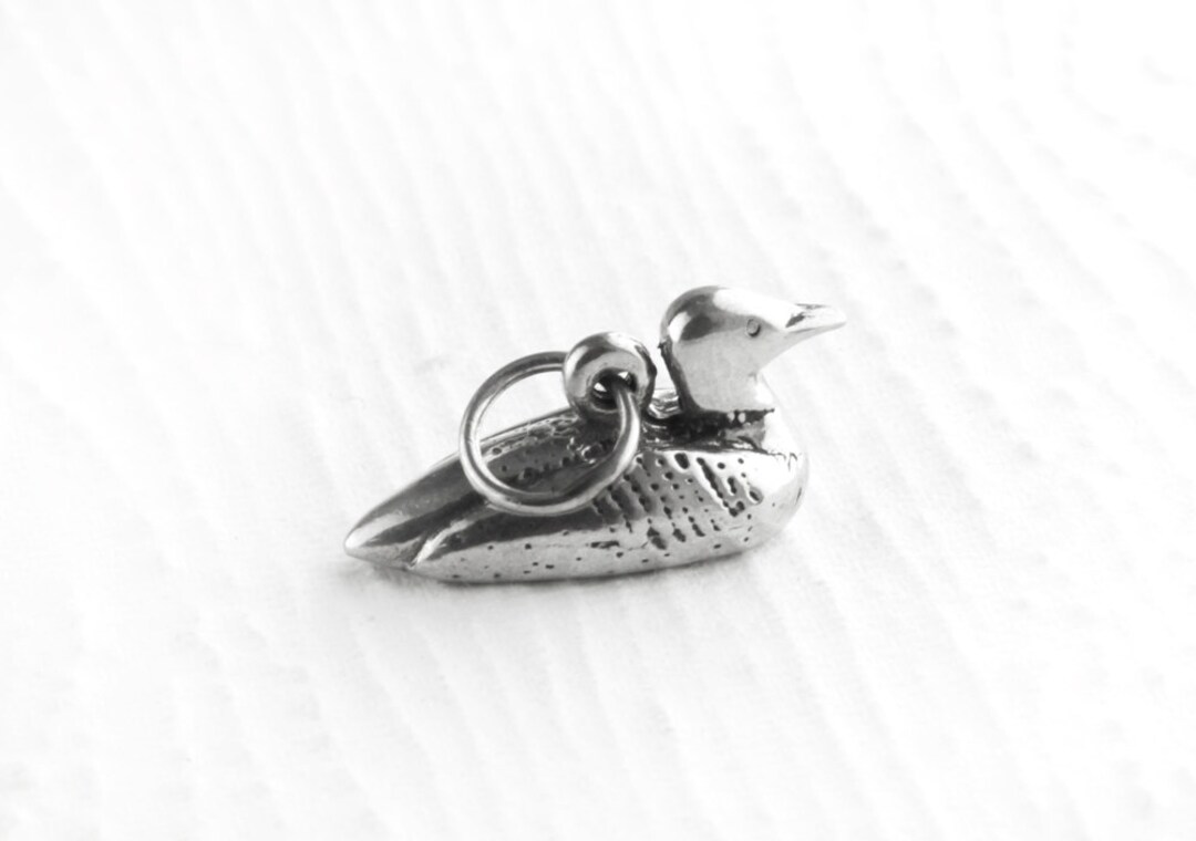 Sterling Silver Duck Charm Pendant (15x15mm) - Etsy