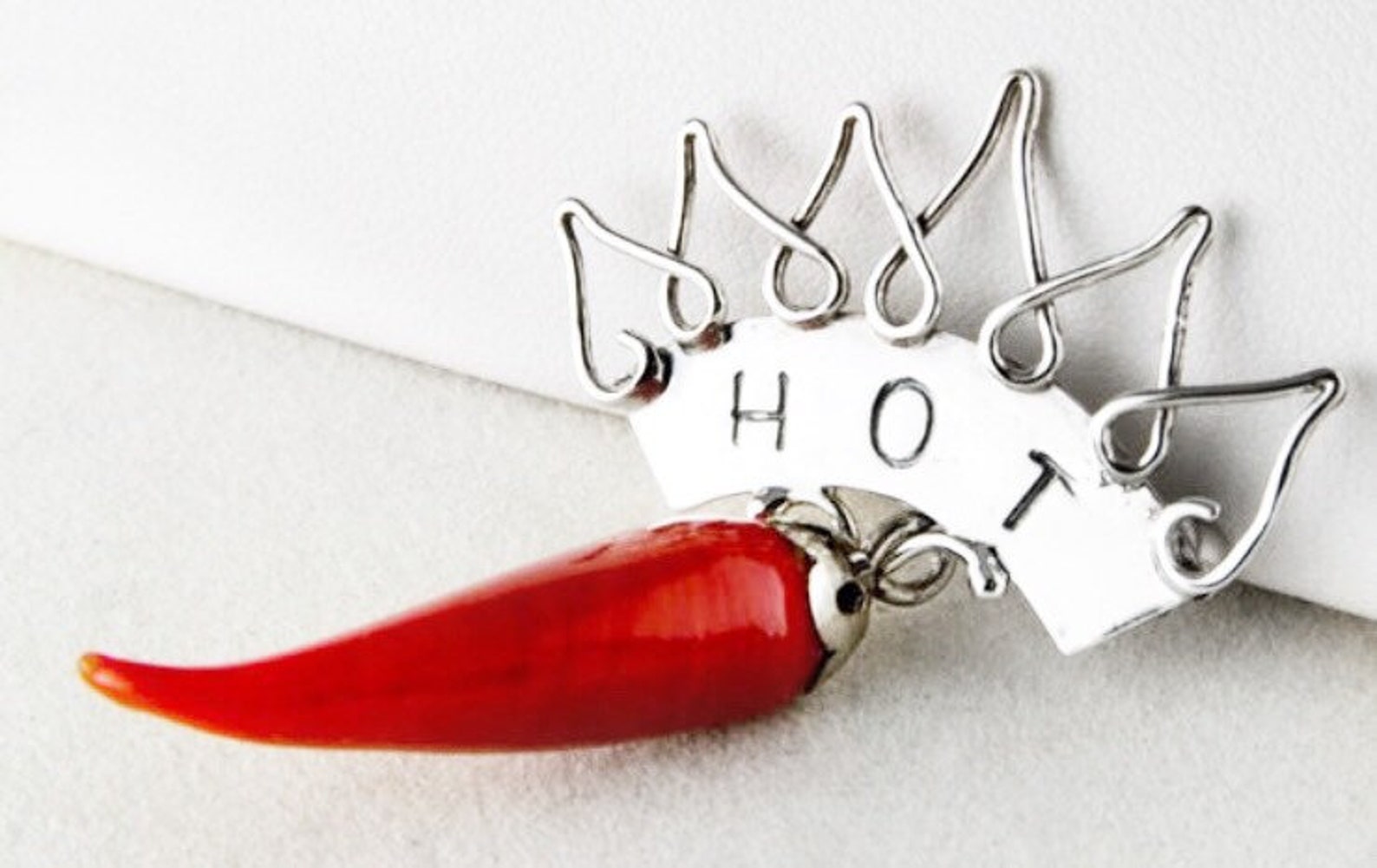 Red Hot Chili Pepper Sterling Silver Pin | Etsy