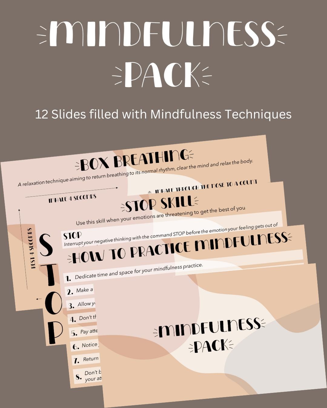 Mindfulness Worksheets - Etsy