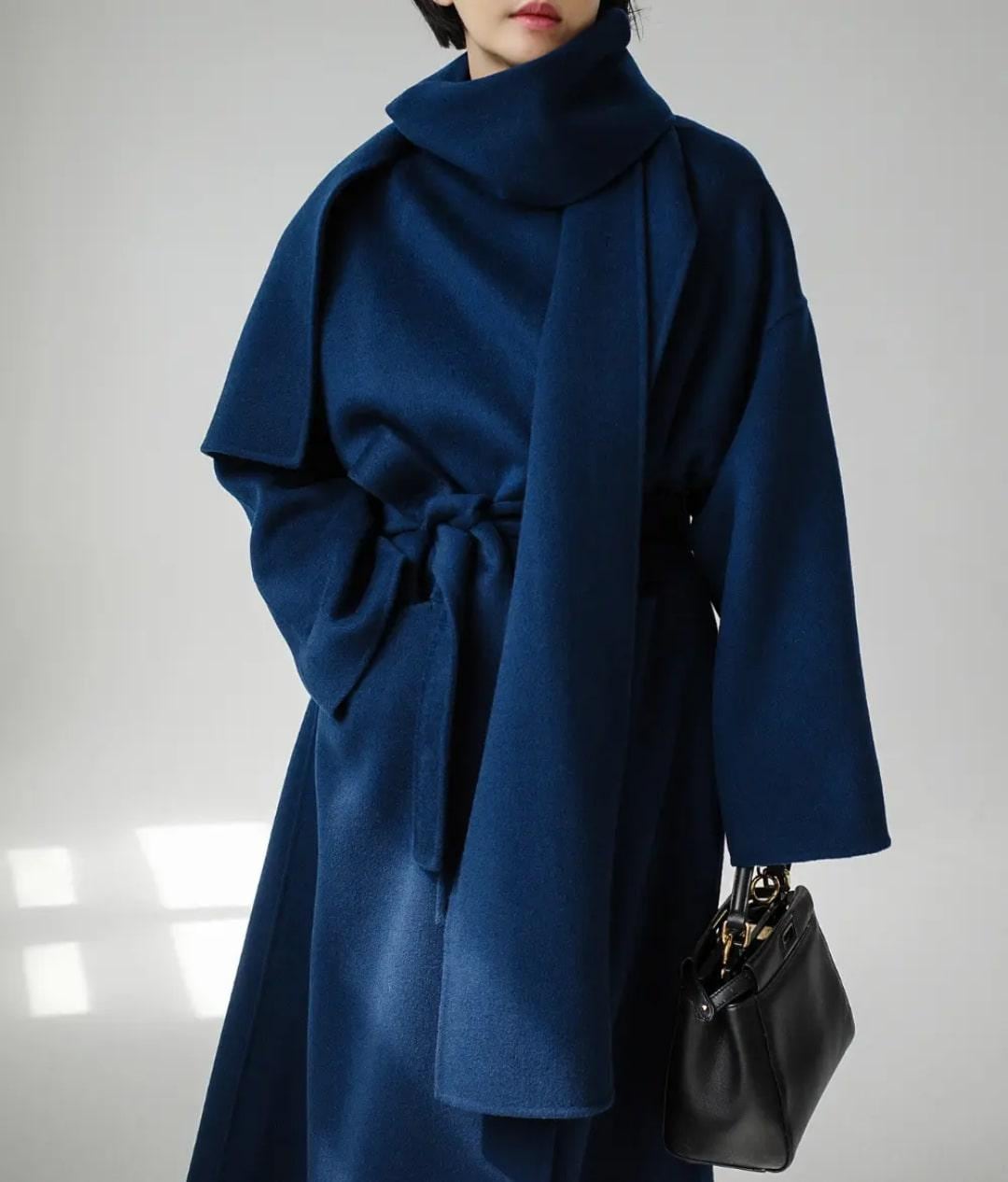 Oversized Maxi Coat – Long Belted Winter Trench Coat, Elegant Warm ...