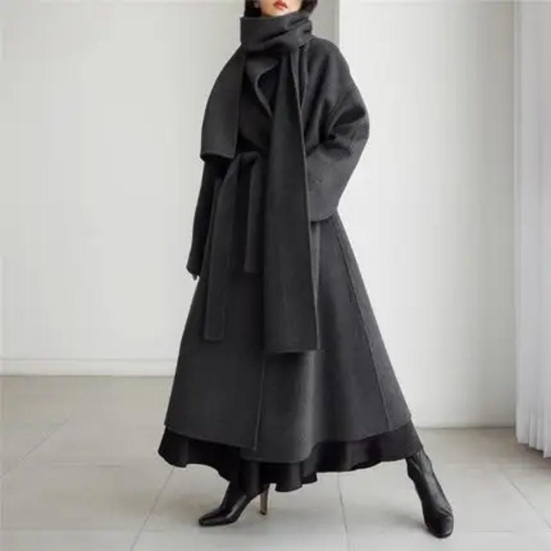 Oversized Maxi Coat – Long Belted Winter Trench Coat, Elegant Warm ...