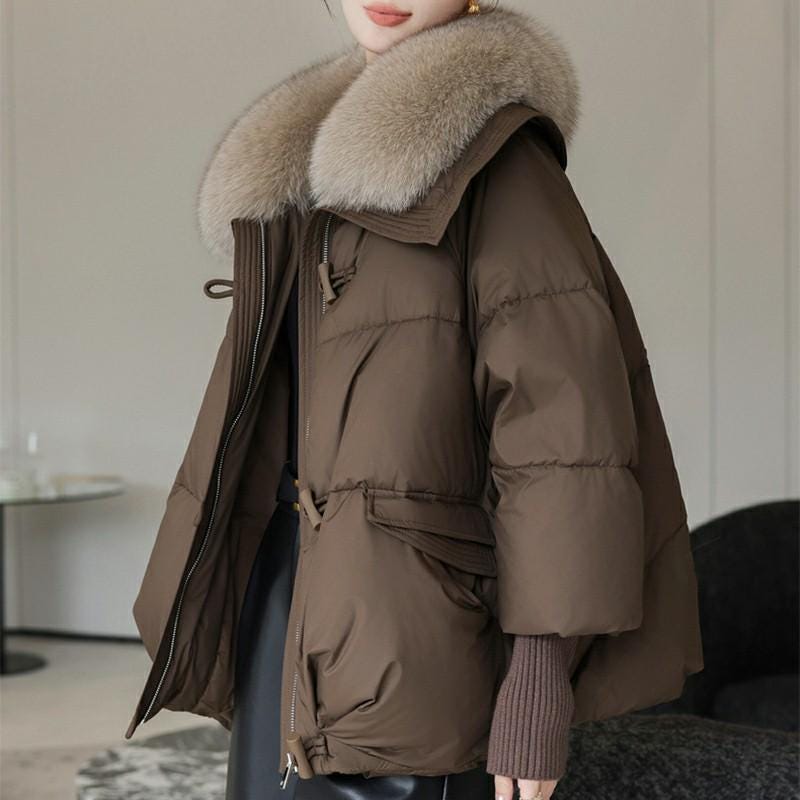 Puffer Coat Fur Collar - Etsy