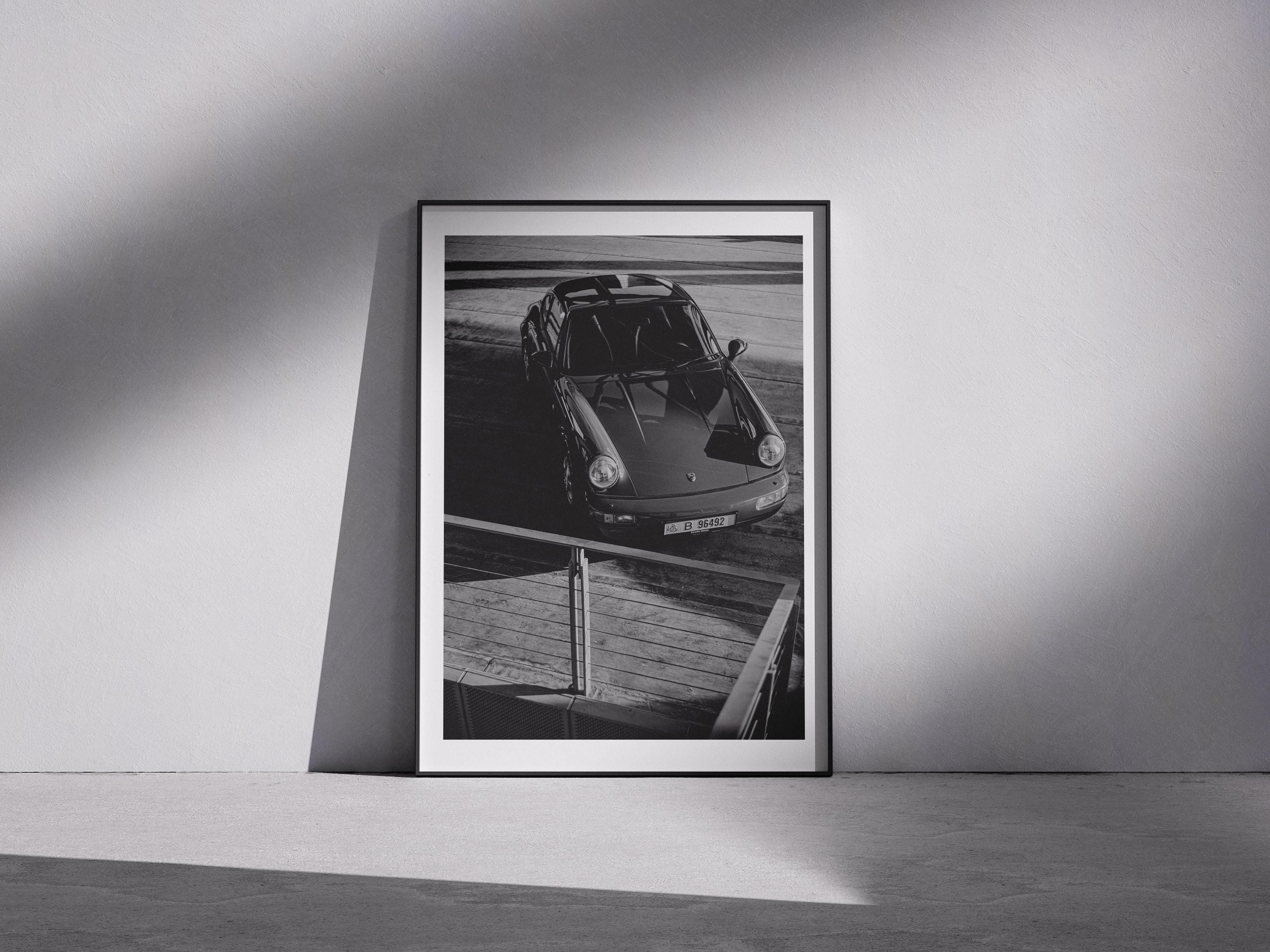 Porsche 964 Printable Photo Poster, Black and White Porsche 964 Print ...