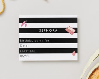 Sephora-inspired, Cosmetic, Skincare, Makeup-inspired Digital Birthday ...