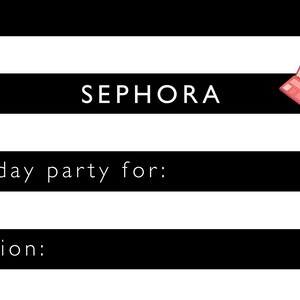 Sephora-inspired, Cosmetic, Skincare, Makeup-inspired Digital Birthday ...