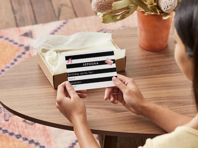 Sephora-inspired, Cosmetic, Skincare, Makeup-inspired Digital Birthday ...
