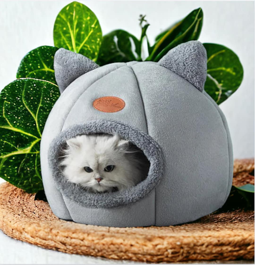 New Deep Sleep Comfort in Winter Cat Bed, Pets Tent Cozy Cave Nest ...
