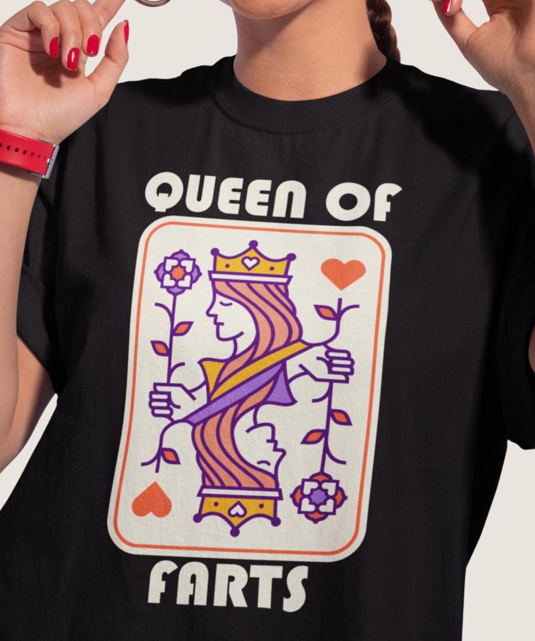 Queen of Farts T-shirt Funny Joke Shirt Exchange Flatulence Prank Gift ...