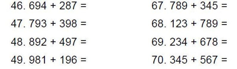 Printable Worksheet: 100 Triple Digit Addition Math Problems - Etsy