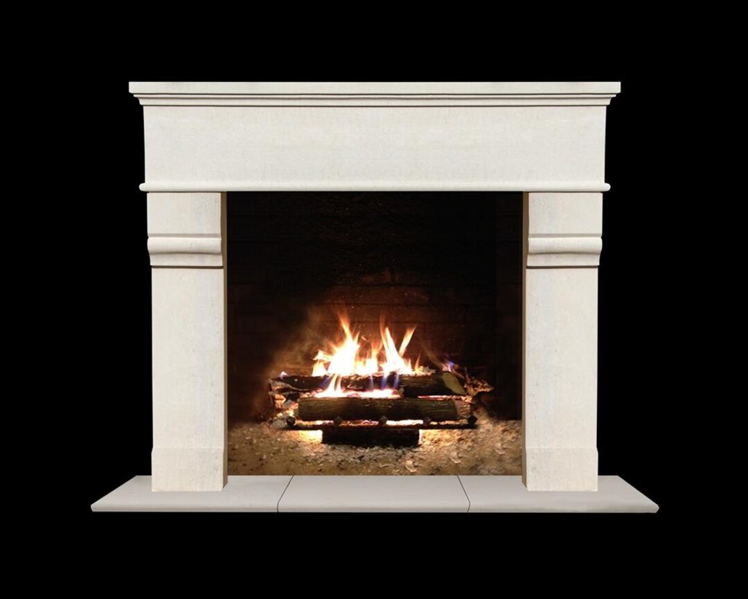 Stonehenge – Custom Hand-carved Limestone or Cantera Stone Fireplace ...
