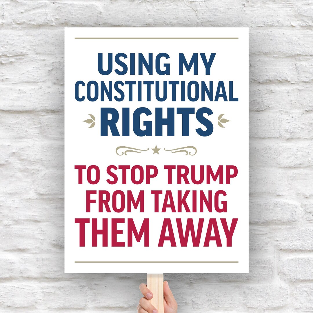 Free Speech Protest Sign: No Kings Anti-trump Poster (download, PDF JPG ...