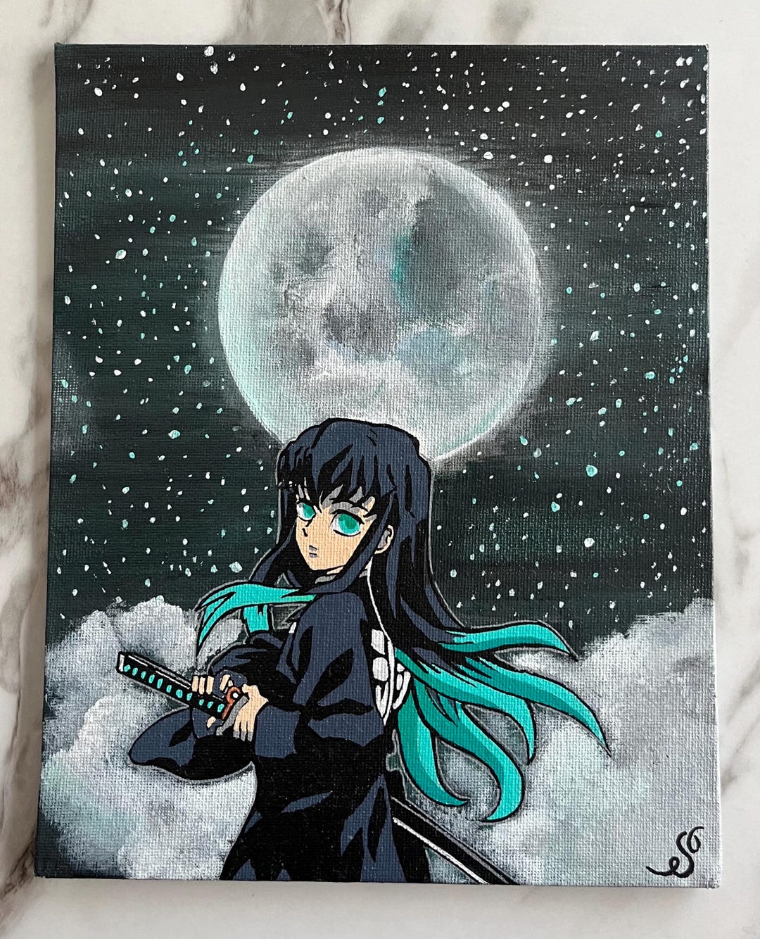 Muichiro Tokito Canvas Painting - Etsy