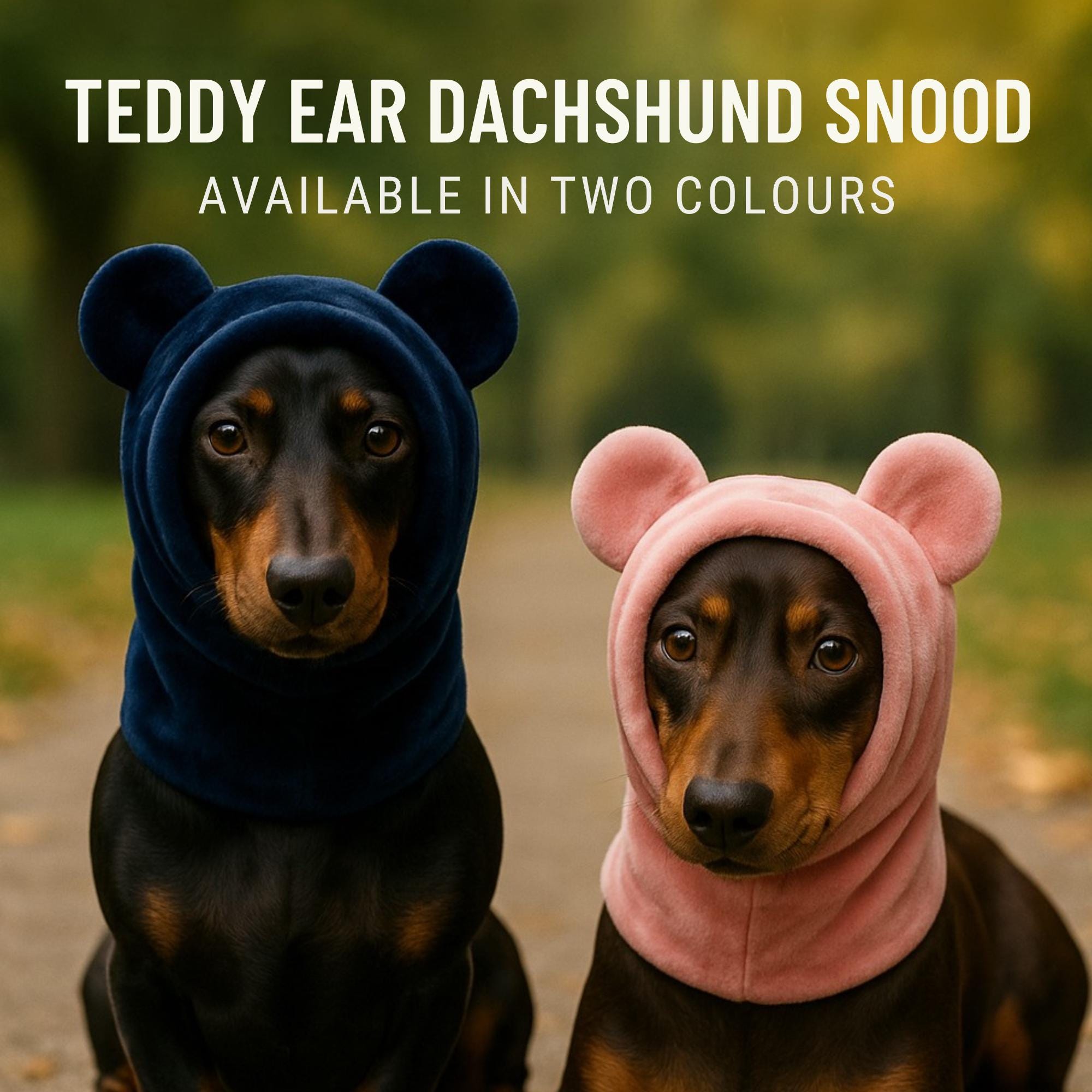 Teddy Ear Dachshund Snood | Fleece Dog Snood for Mini & Tweenie ...