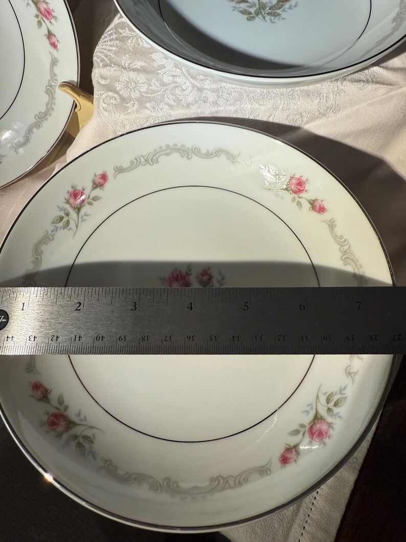 Mikasa First Love China, Pink Roses, Silver Trim Dinnerware - Etsy