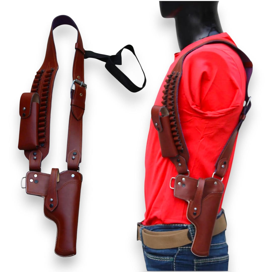 Custom Leather Shoulder Holster for 9mm | Handmade Colt Tactical ...