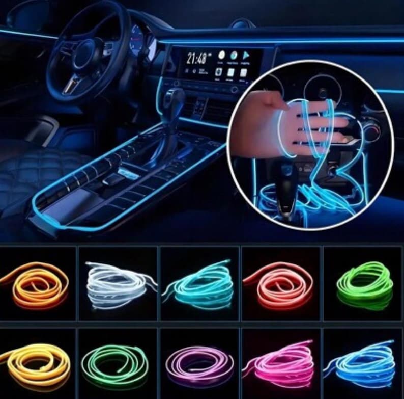 LED Ambient Light Strips for Cars – Bluetooth & Remote Control - Etsy