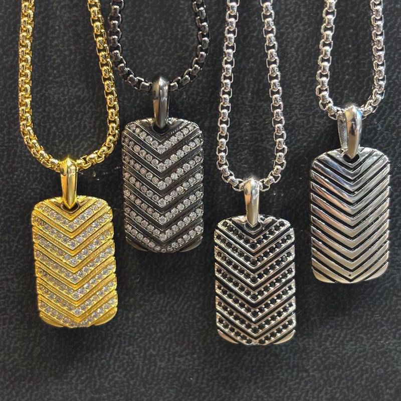 Chevron Diamond and Gold Necklace - Etsy