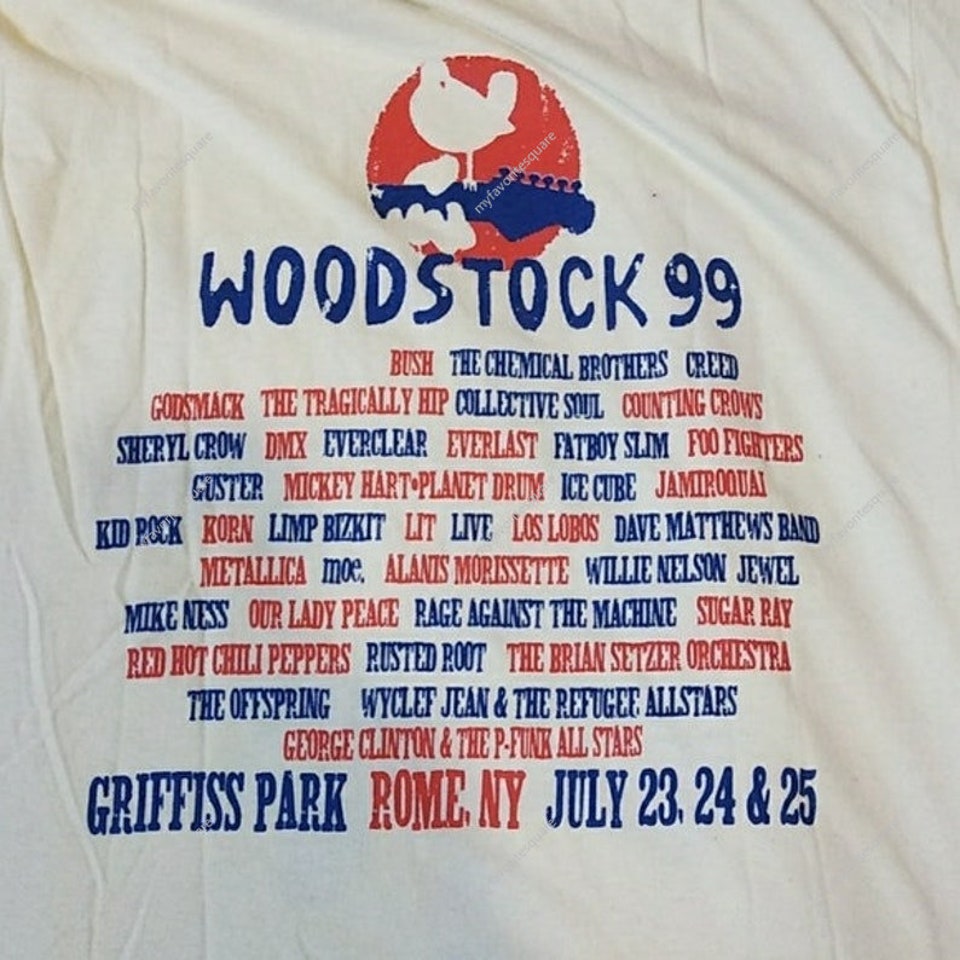 Woodstock 99 Shirt, 1999 Woodstock Shirt, Trainwreck Woodstock 99 T ...