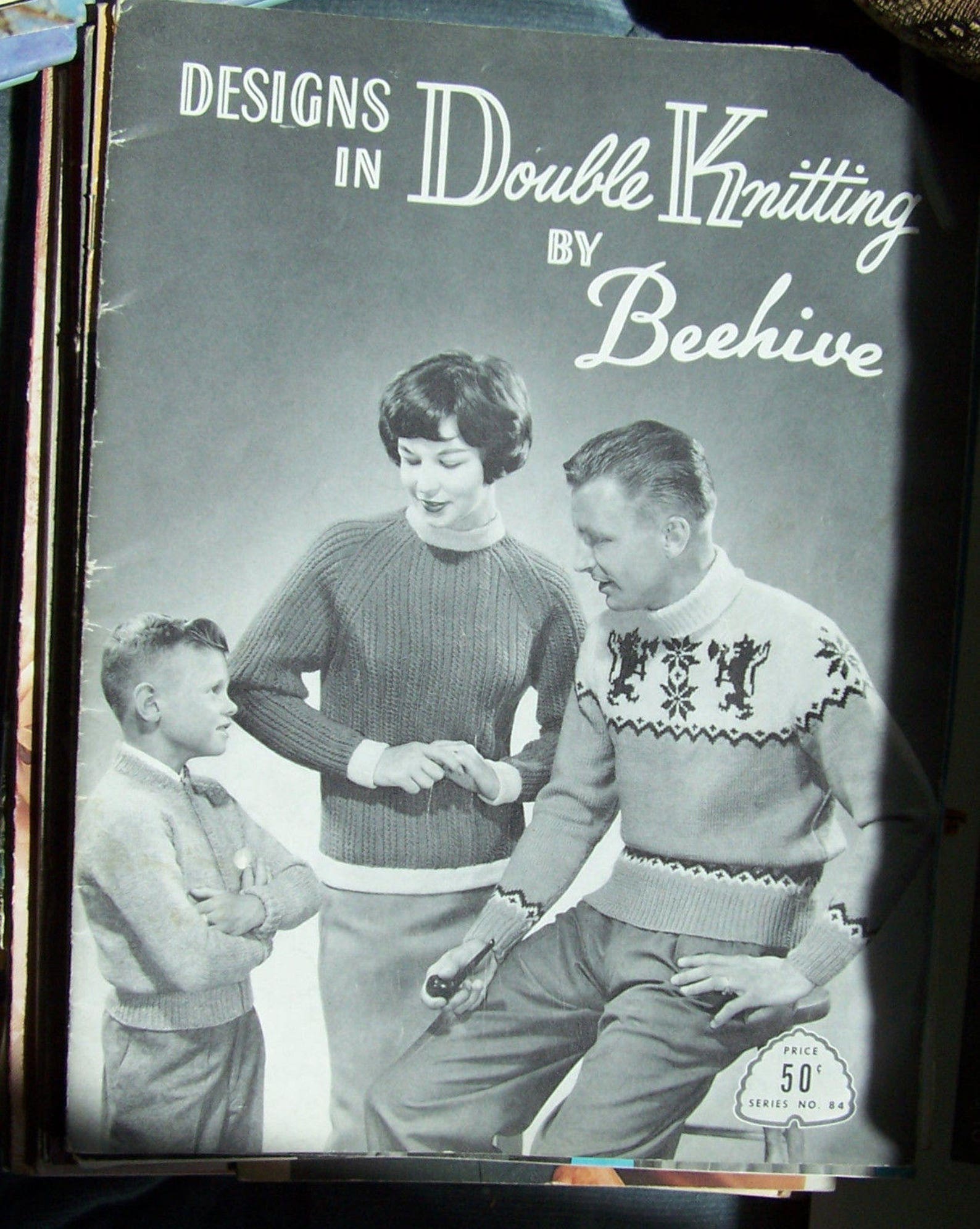 Vintage Knitting Patterns Books Child Adult Family Beehive Series Women ...