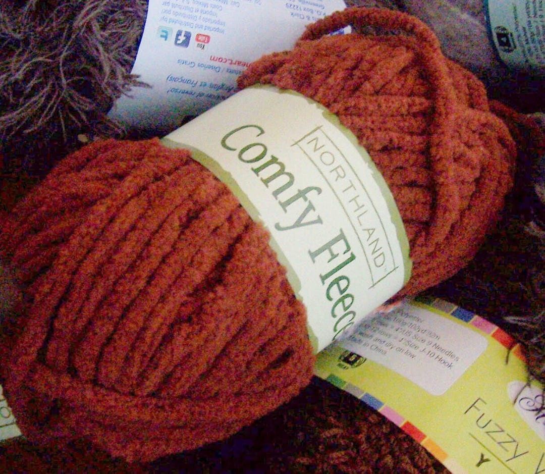 Comfy Fleece Yarn Northland Sable Soft Chenille Fuzzy Super Bulky Baby ...
