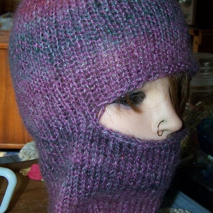 Balaclava Hand Knit Ski Mask Custom Made to Order Beanie New Cloche Hat ...