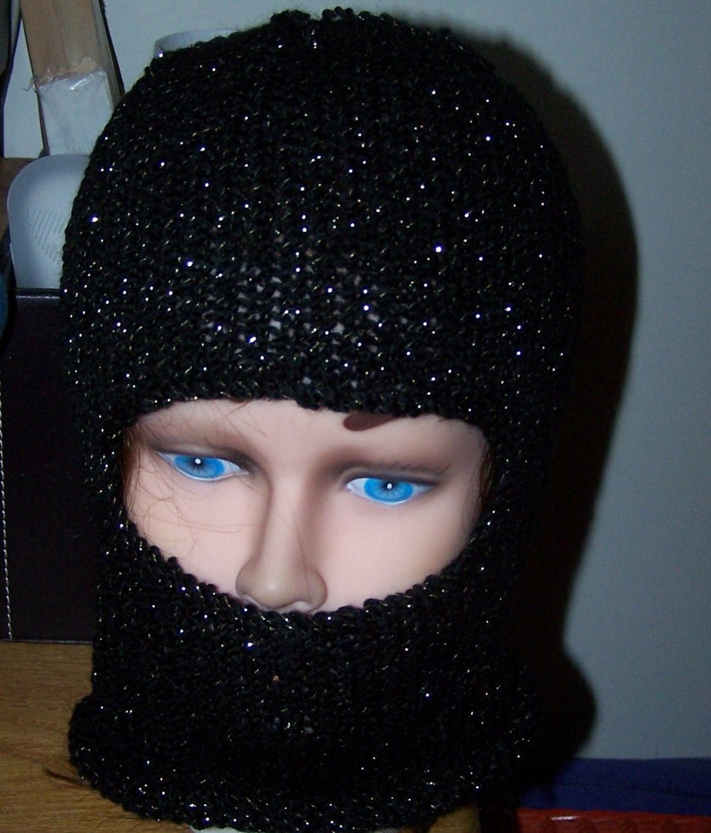 Balaclava Hand Knit Ski Mask Custom Made to Order Beanie New Cloche Hat ...