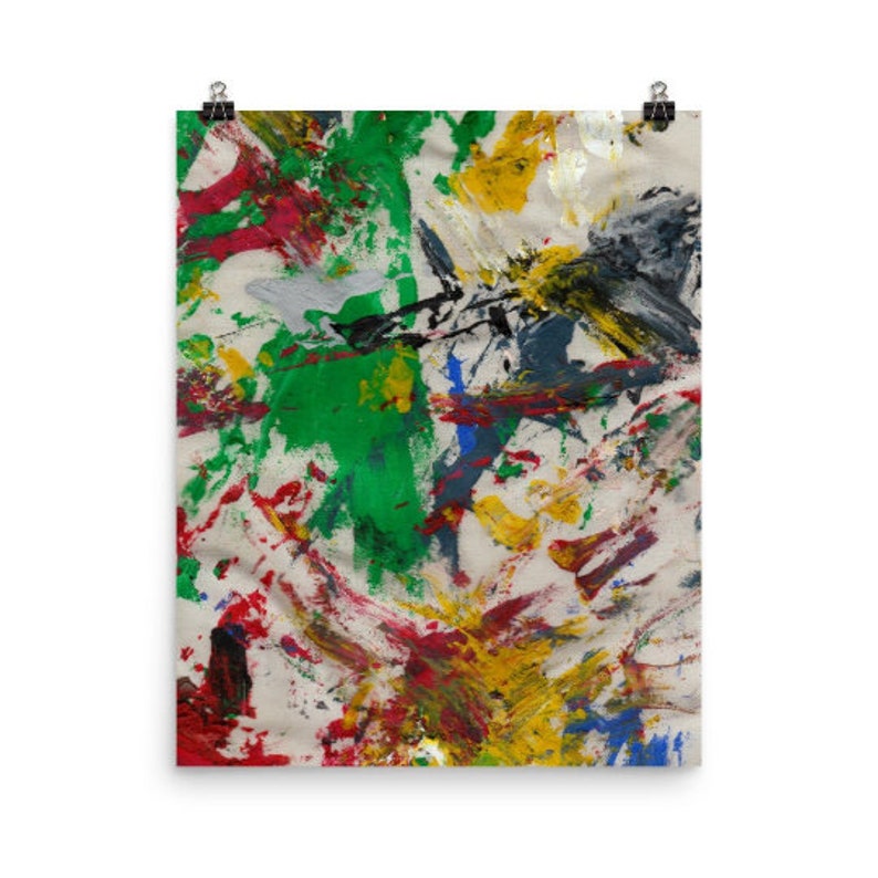 Poster Rainbow Colors Paint Splotch Art Wall Decor Print MADE TO ORDER ...