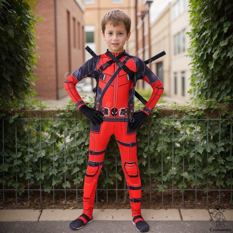 Deadpool Costume Kids - Etsy UK