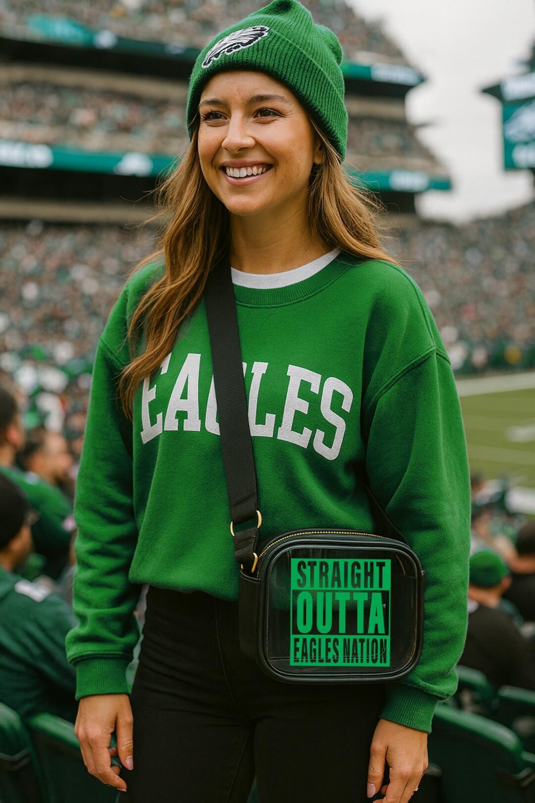 Philadelphia Eagles Clear Crossbody Stadium Bag: Straight Outta Eagles ...