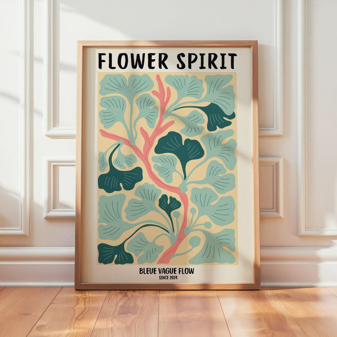 Minimalist Floral Poster | Modern Botanical Poster | Scandinavian Wall ...